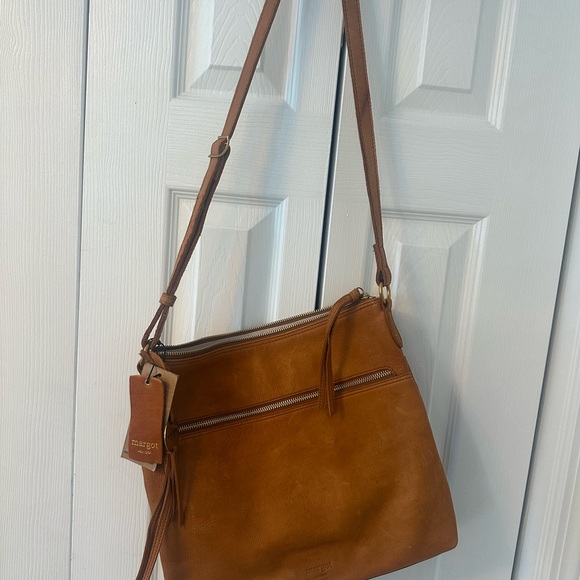 Margot New York | Bags | Margot Tan Leather Shoulder Bag | Poshmark